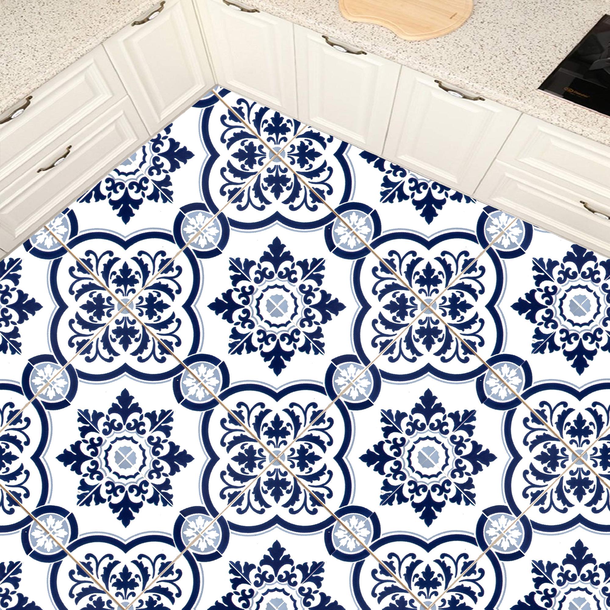 Tiles Stickers for Bathroom Backsplash Kitchen Floor Fireplace Decal ...