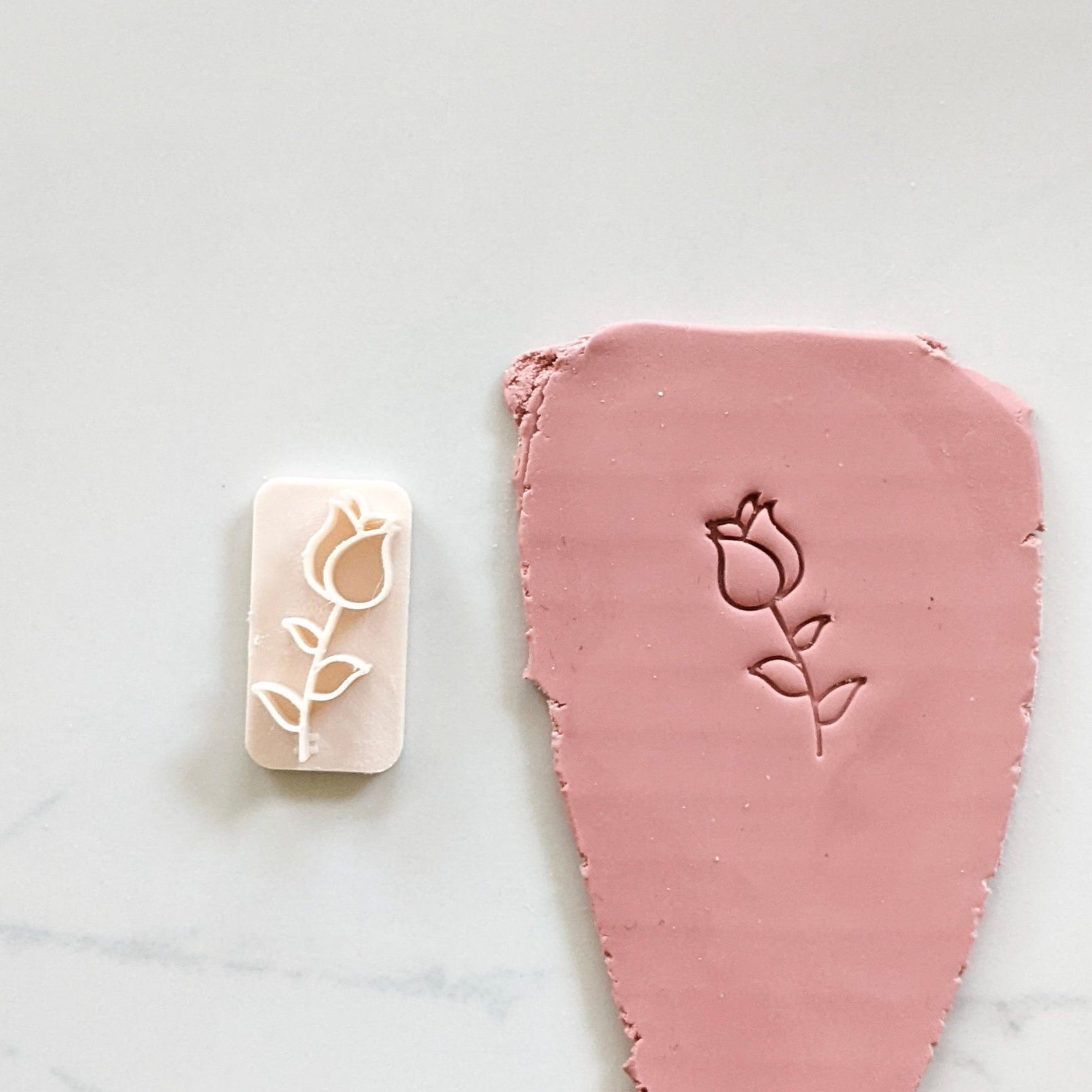 Rose Flower Clay Stamp Ceramic Stamp Texture Stamp Clay - Etsy