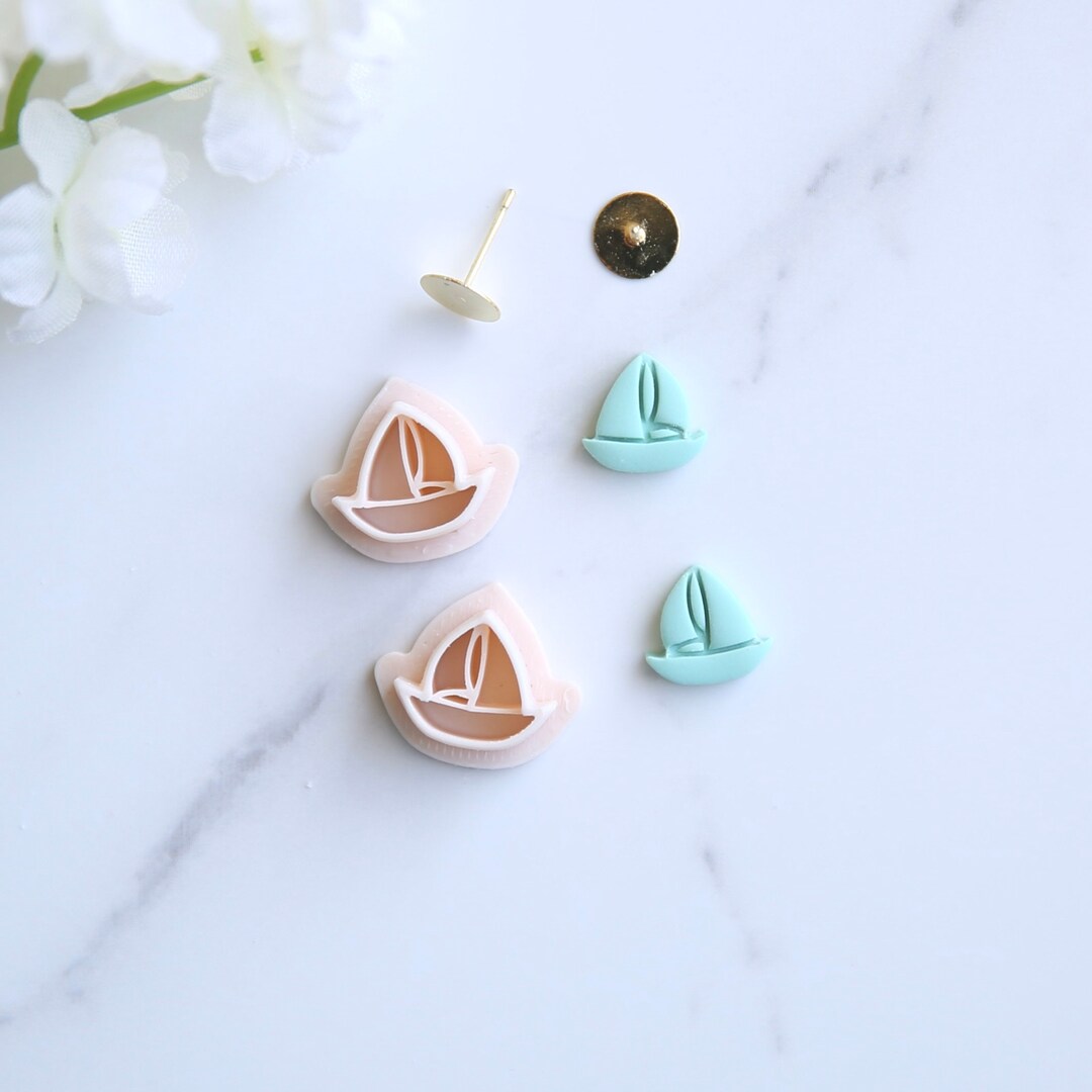 Sailboat Mini Clay Cutter (stud Size) | Ocean Sea Cutter | Summer Clay ...