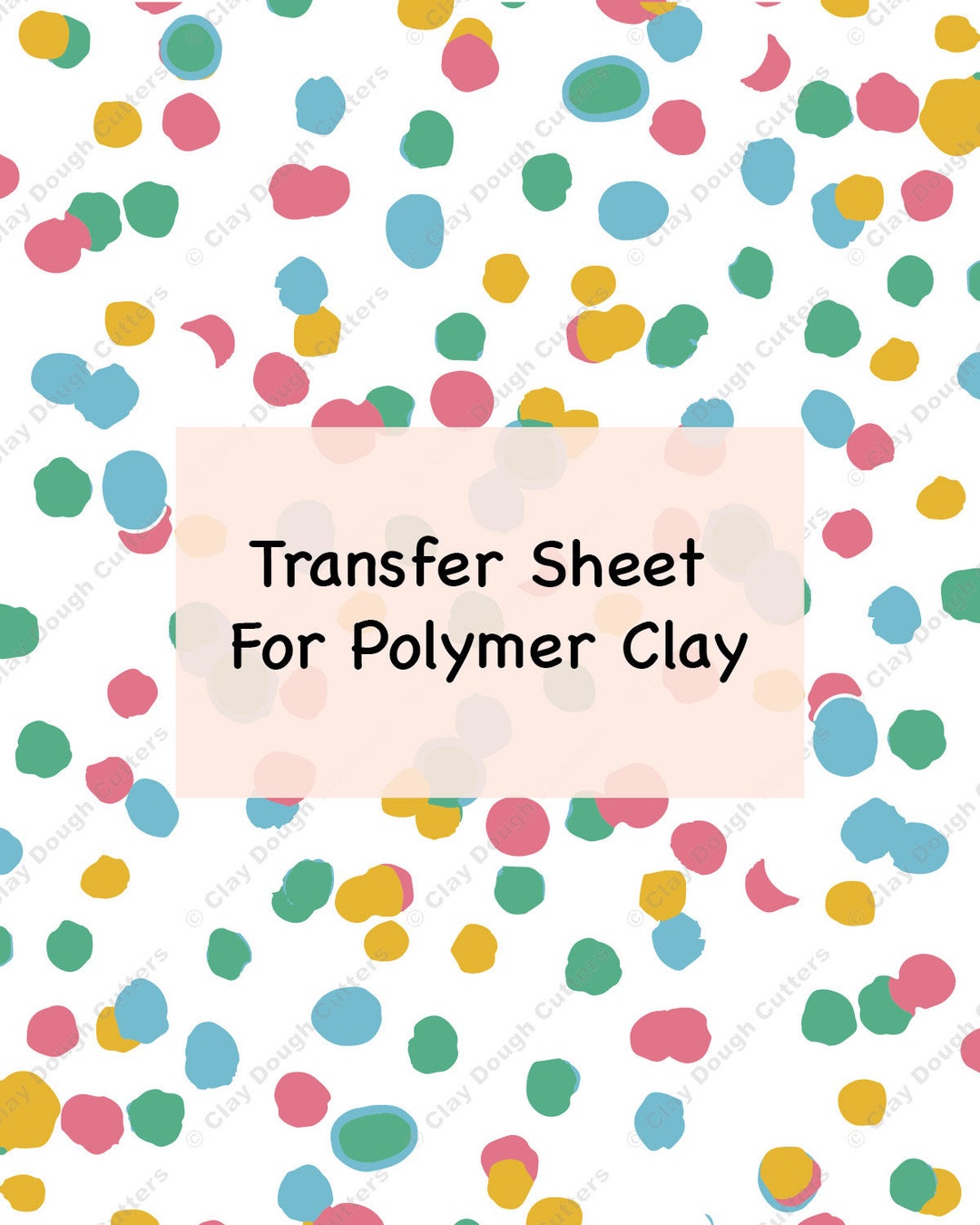 Abstract Dots Transfer Sheet for Polymer Clay Image Transfer - Etsy