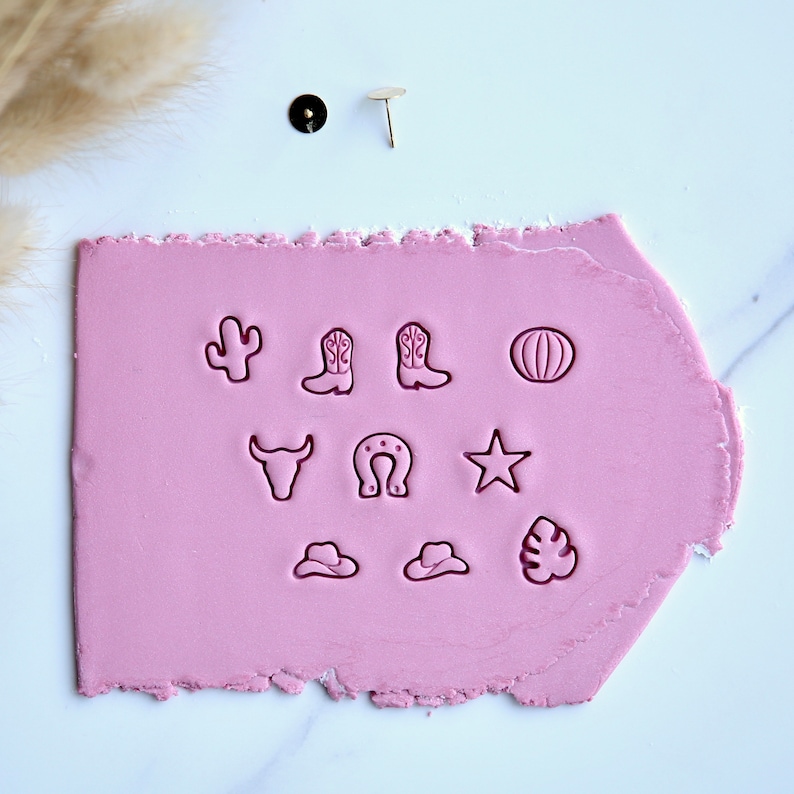 Western Stud Mini Clay Cutter Collection 10 Pieces Cowboy - Etsy