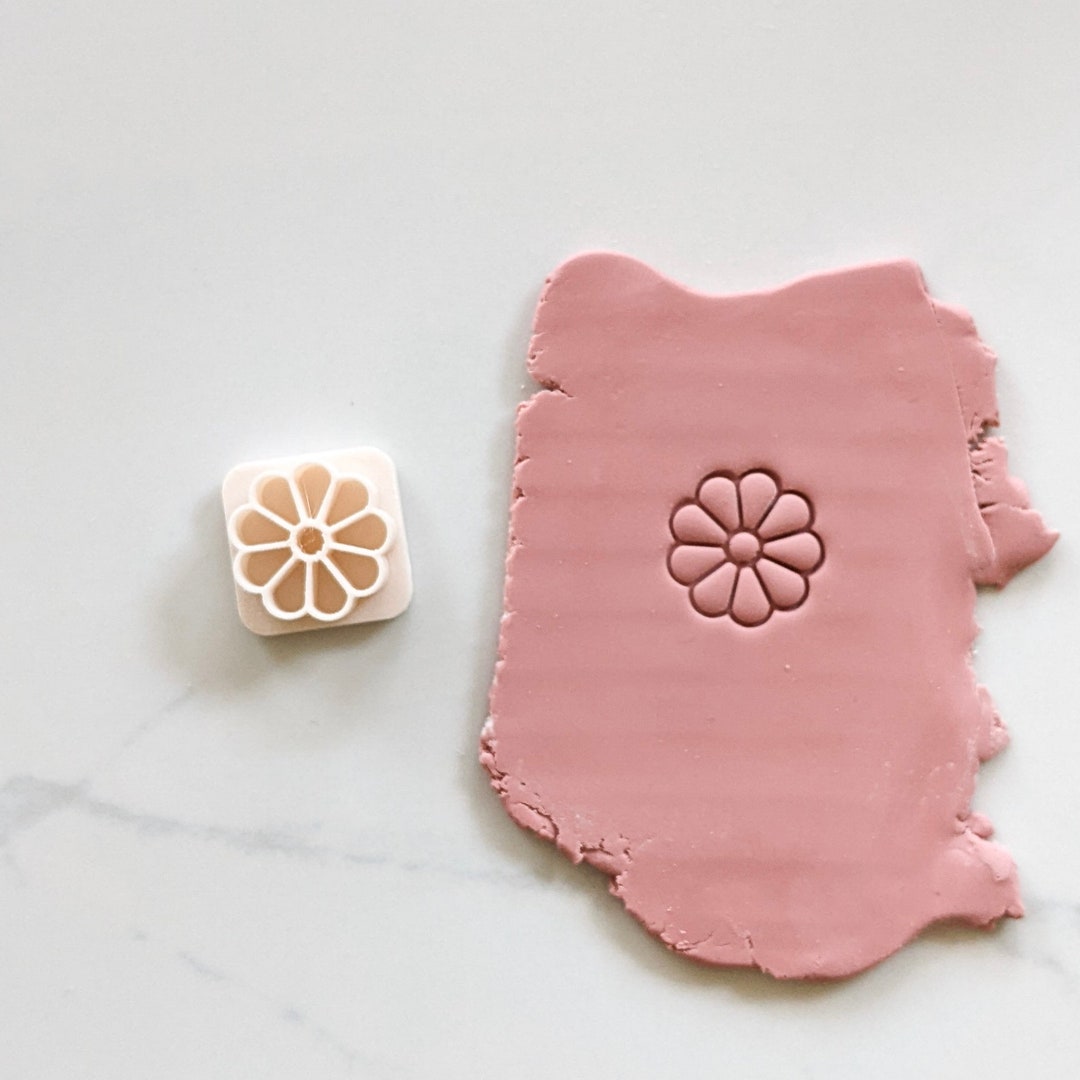 Daisy Flower Clay Stamp / Ceramic Stamp / Texture Stamp / Clay Texture ...