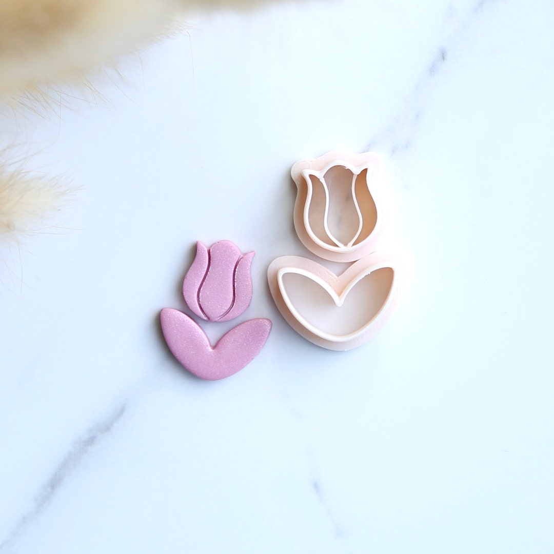 Tulip Flower Clay Cutter Set | Spring Daisy Clay Cutter | Peony Clay ...