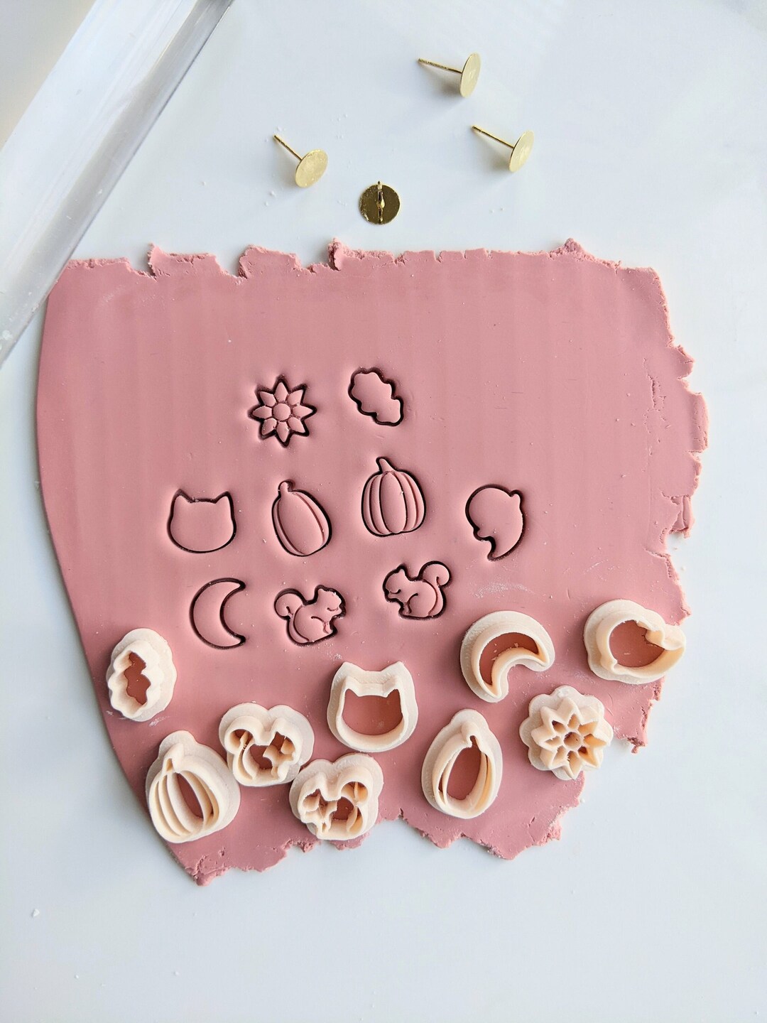Fall Mini Stud Clay Cutter Collection (9 Cutters) | Embossed Clay ...