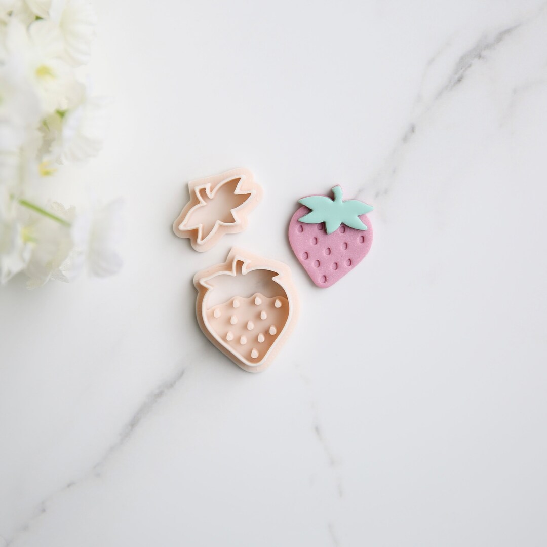 Strawberry Clay Cutter (2 Piece) | Fruit Clay Cutter | Summer Clay ...