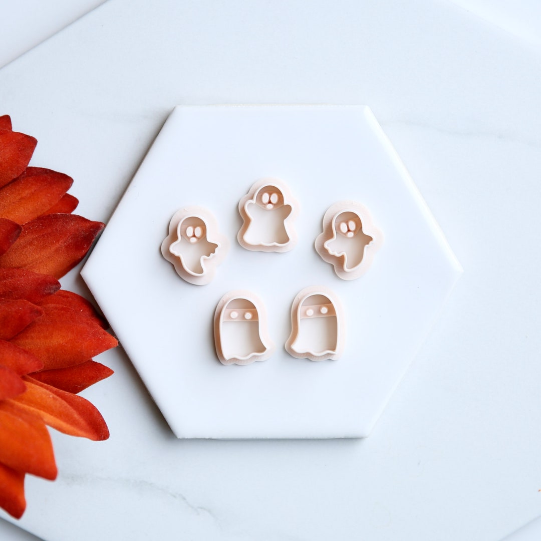 Ghost Clay Cutters (5 Piece Set) | Halloween Leaves Clay Cutter | Fall ...