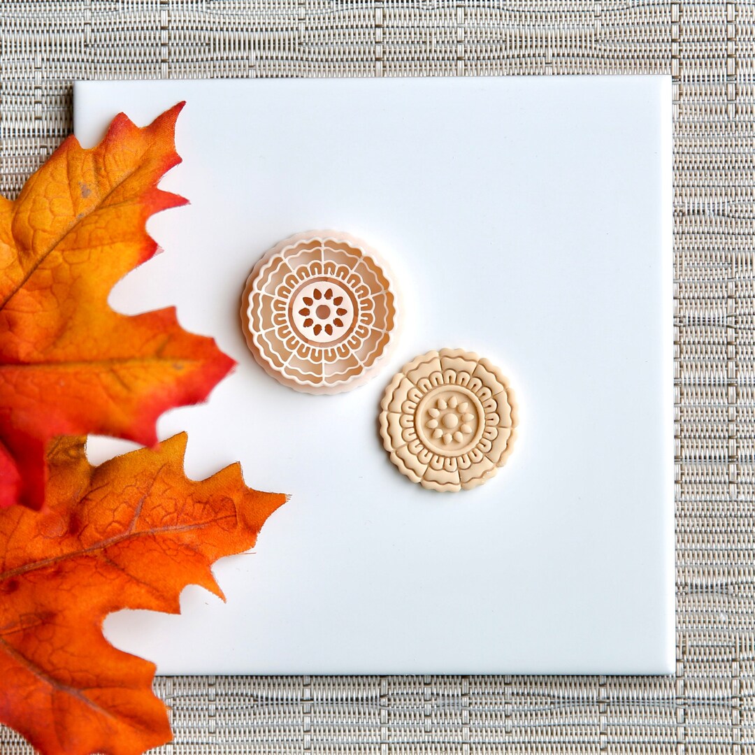 Embossed Boho Floral Clay Cutter | Fall Clay Cutters | Clay Earring ...