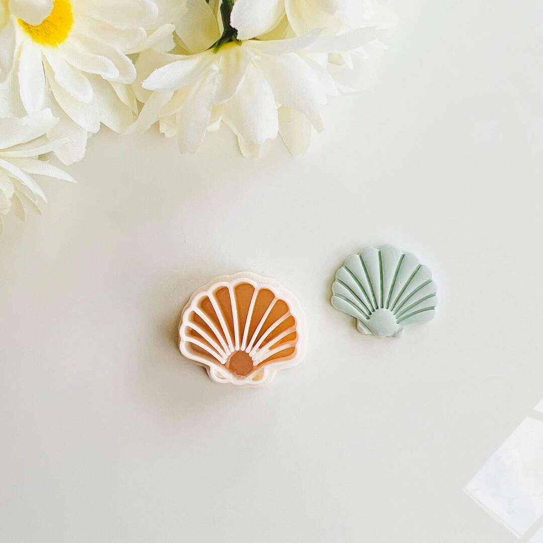 Sea Shell Clay Cutter (embossing) | Clam Shell Cutter | Summer Clay ...
