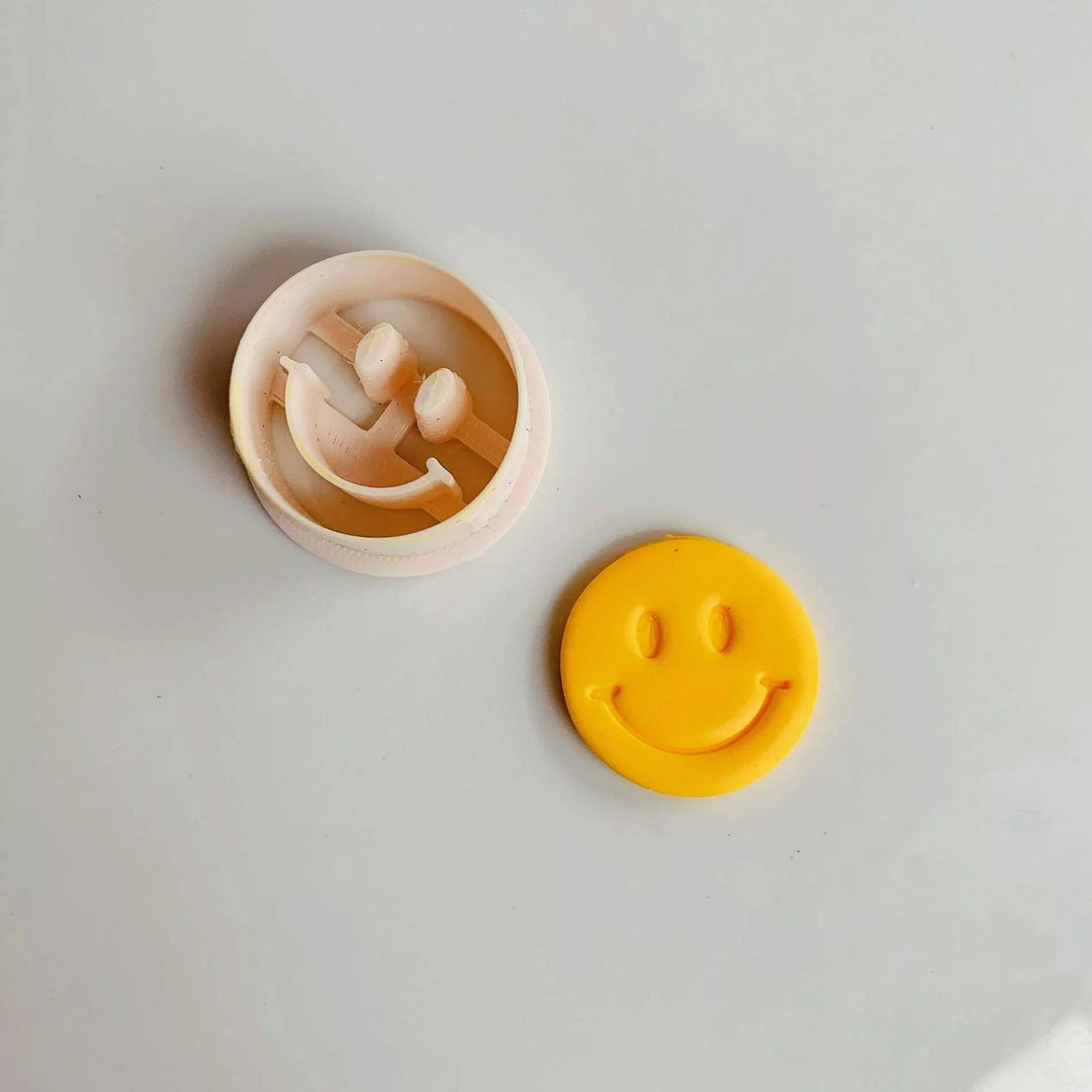 Smiley Face Polymer Clay Cutter | Happy Face Clay Cutter | Smiley Clay ...