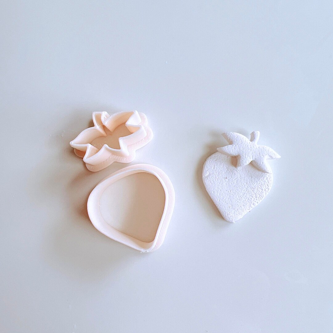 Strawberry Clay Cutter (2 Piece Cutter Set) | Fruit Clay Cutter ...