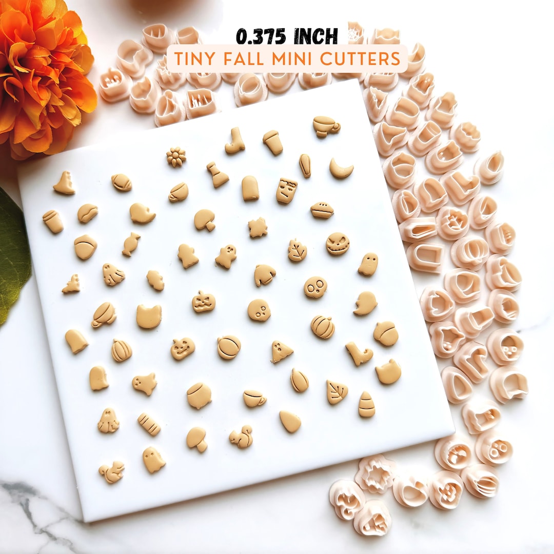 Fall Tiny Mini Clay Cutter (0.375 Inch) | Micro Cutter Embossing ...