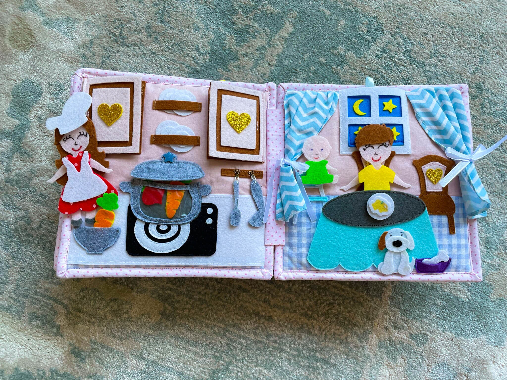 PDF, FCM, SVG Kitchen Quiet Book Pattern 2 Pages Dolls - Etsy