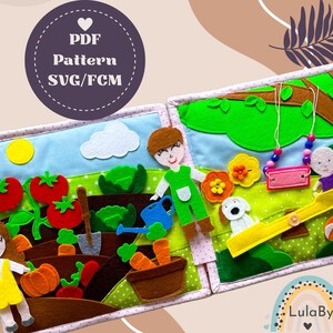 Garden Quiet Book PDF Pattern Playground & Vegetable Garden Dolls as SVG, FCM, Pdf - Etsy