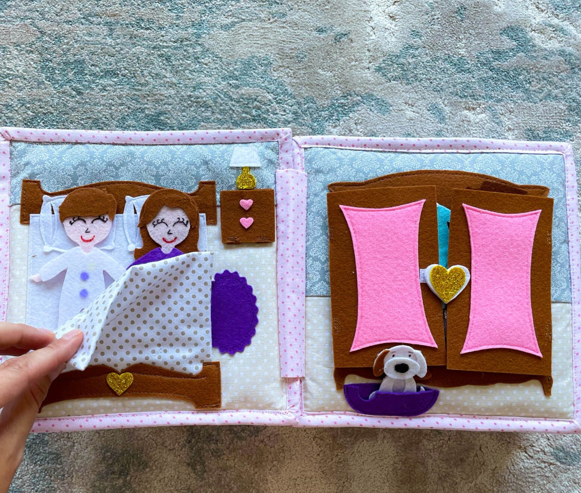 Quiet Book Felt Doll Pattern Wardrobe With Clothes & Bedroom, PDF Felt ...