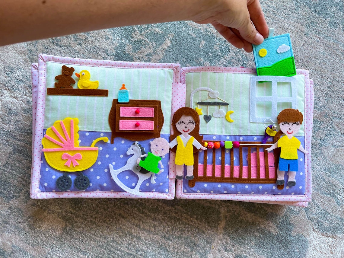 Nursery Quiet Book PDF Pattern With 2 Pages Incl. Baby and Felt Dolls ...