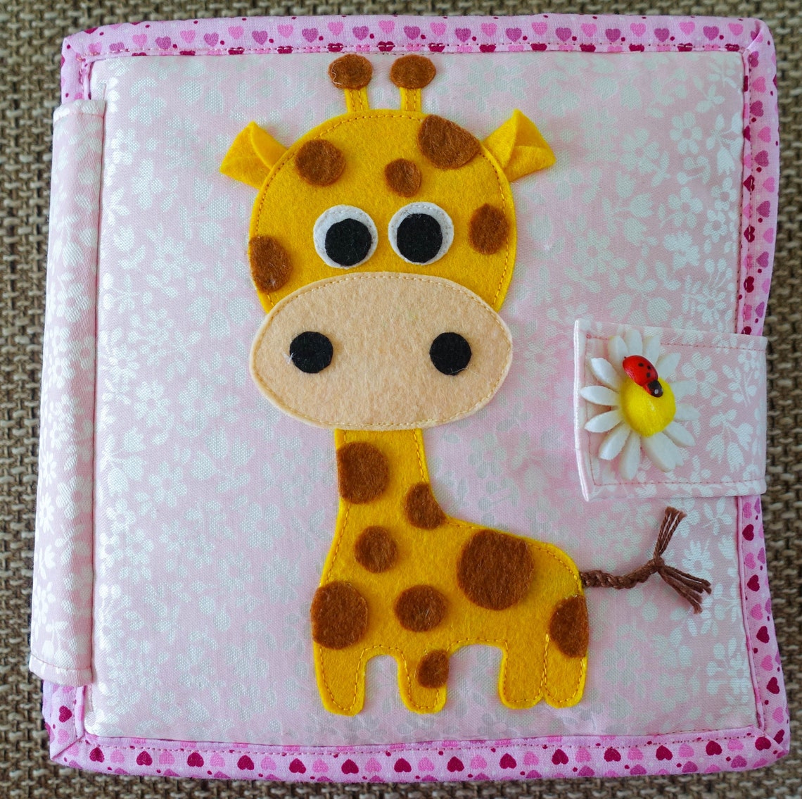 Quiet Book Pattern PDF / Cover Page giraffe in Pdf/svg/fcm (Instant ...