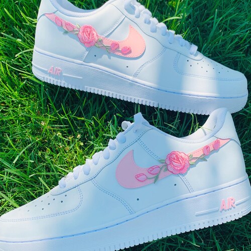 Air Force 1 Custom Rose Drips Personalized Shoes Custom Af1 | Etsy