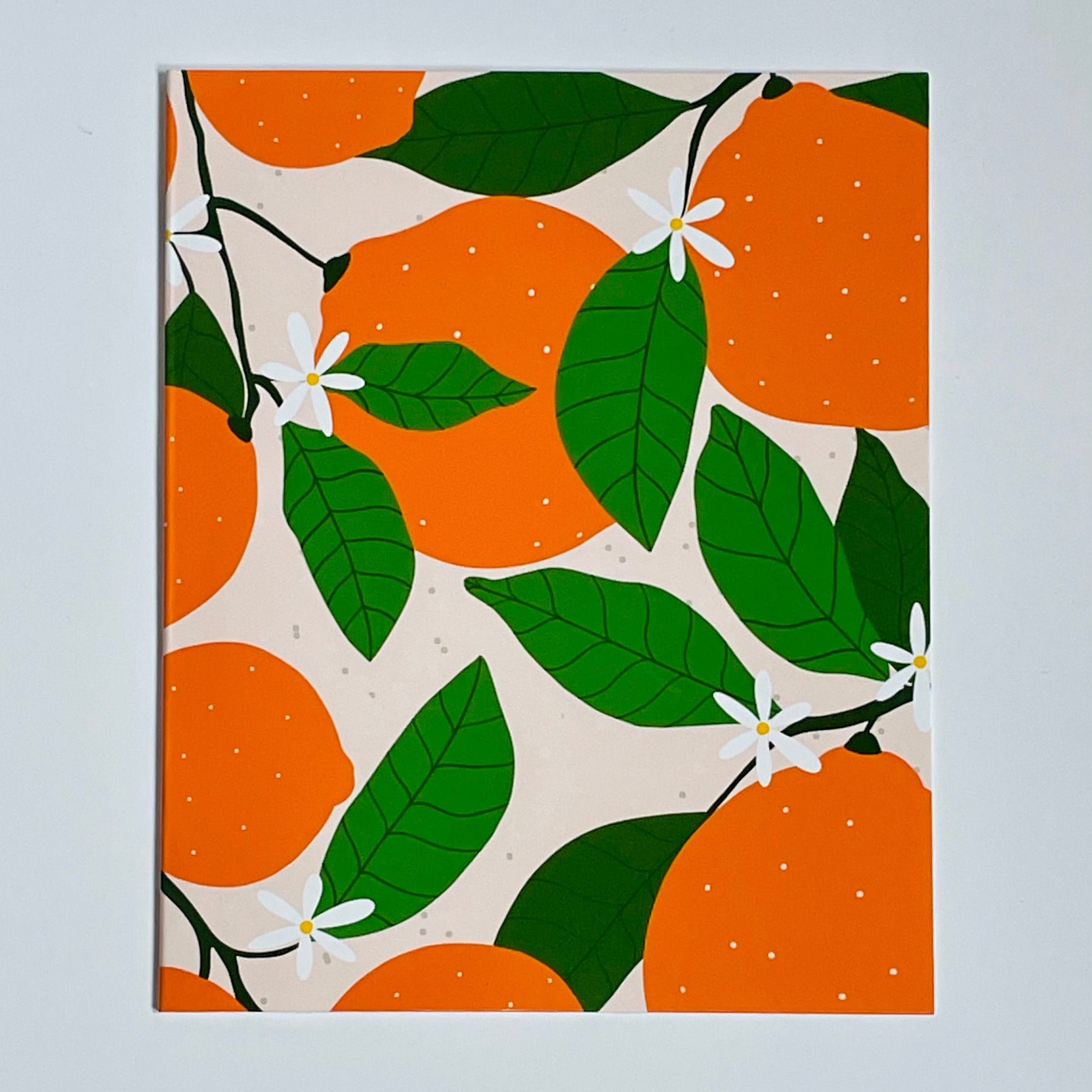 4 Pack Orange Greeting Cards Colorful Illustrated Greeting | Etsy