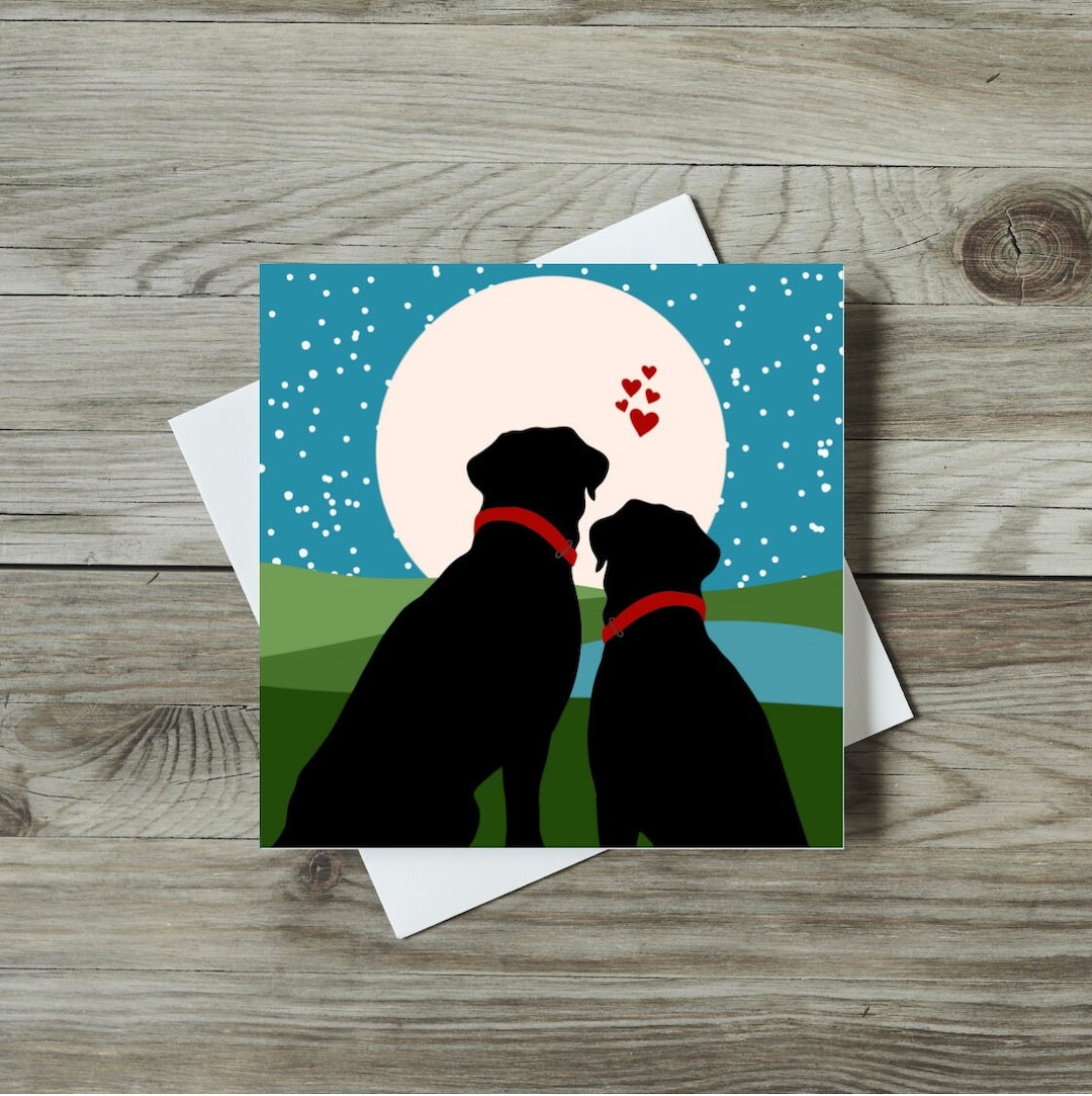 Labrador Retriever Love | Customizable Illustrated Greeting Card | Pet ...