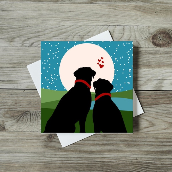 Black Lab Greeting Card - Etsy