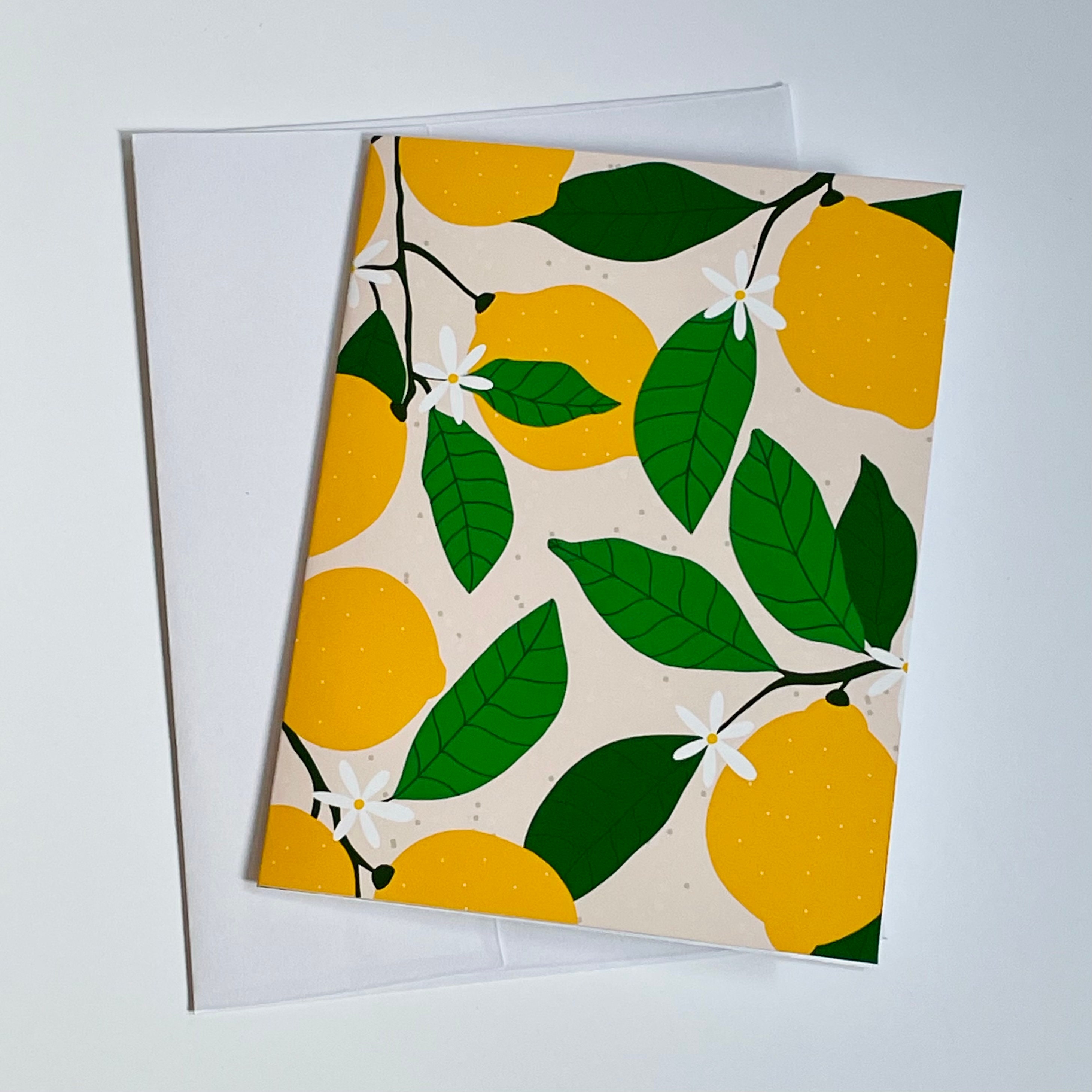 4 Pack Lemon Greeting Cards Colorful Illustrated Greeting - Etsy.de
