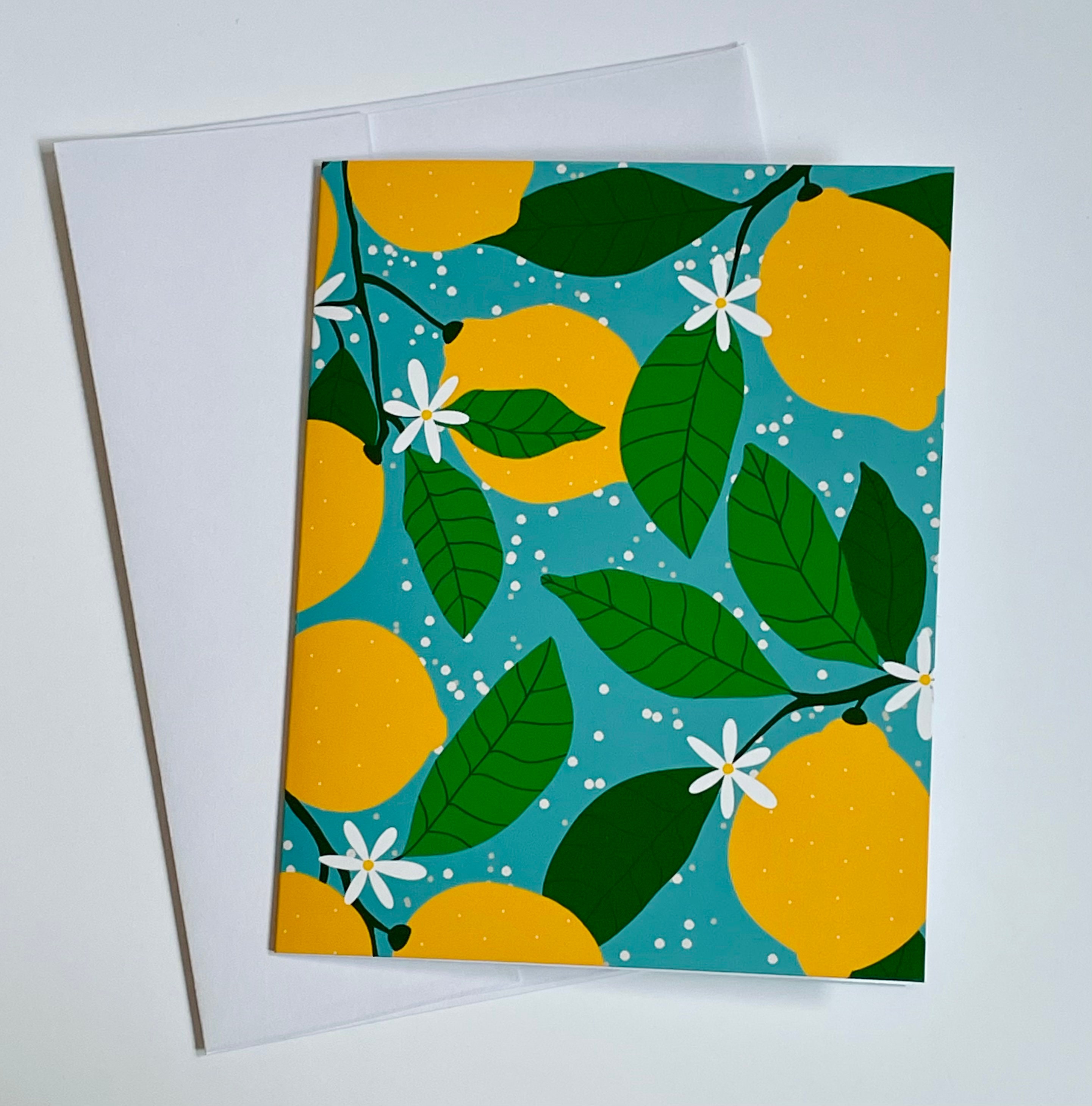 4 Pack Lemon Greeting Cards Colorful Illustrated Greeting - Etsy.de