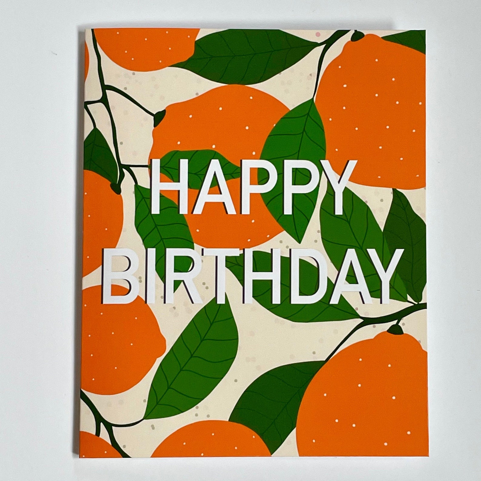 4 Pack Orange Birthday Cards Colorful Illustrated Greeting - Etsy.de