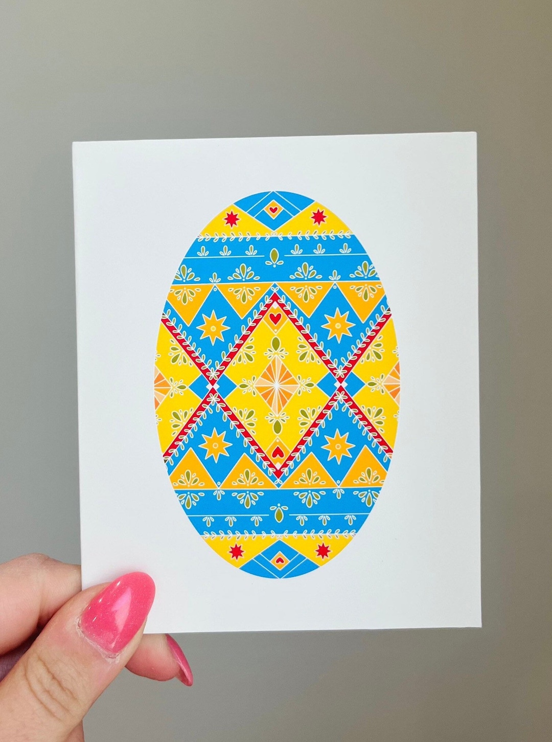 Ukrainian Easter “pysanki” Eggs | Set of 3 Illustrated Cards ...