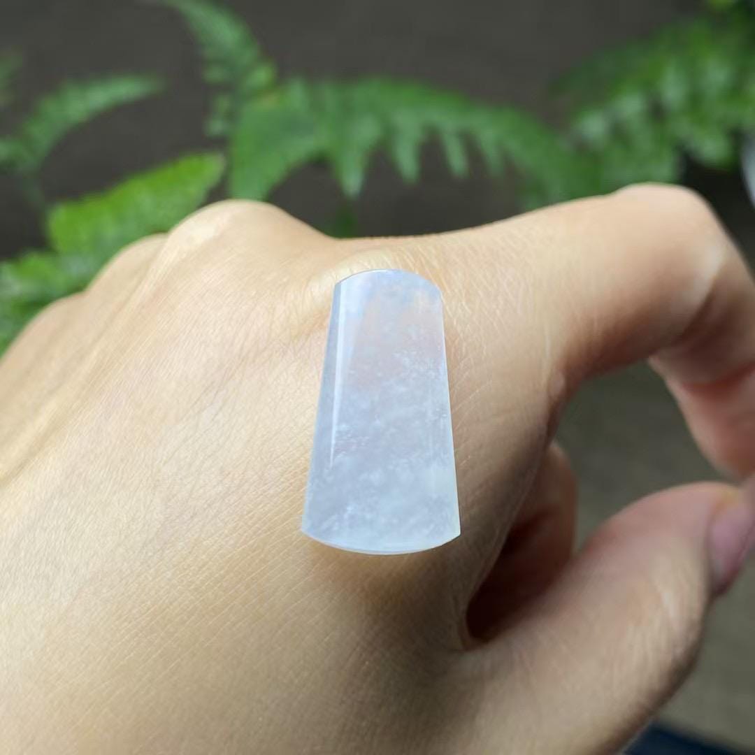 Icy Jade Pendant - White Jadeite Charm - Natural Grade A Jadeite - Type ...