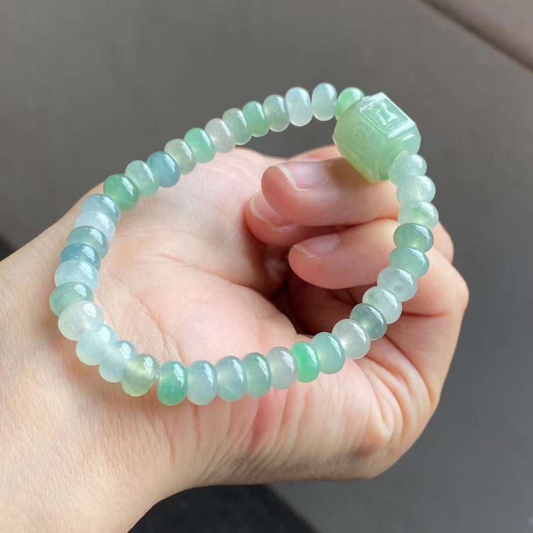 Jade Bracelet / Green / Jadeite Bead Bracelet / Type A Jade / Bead Size ...