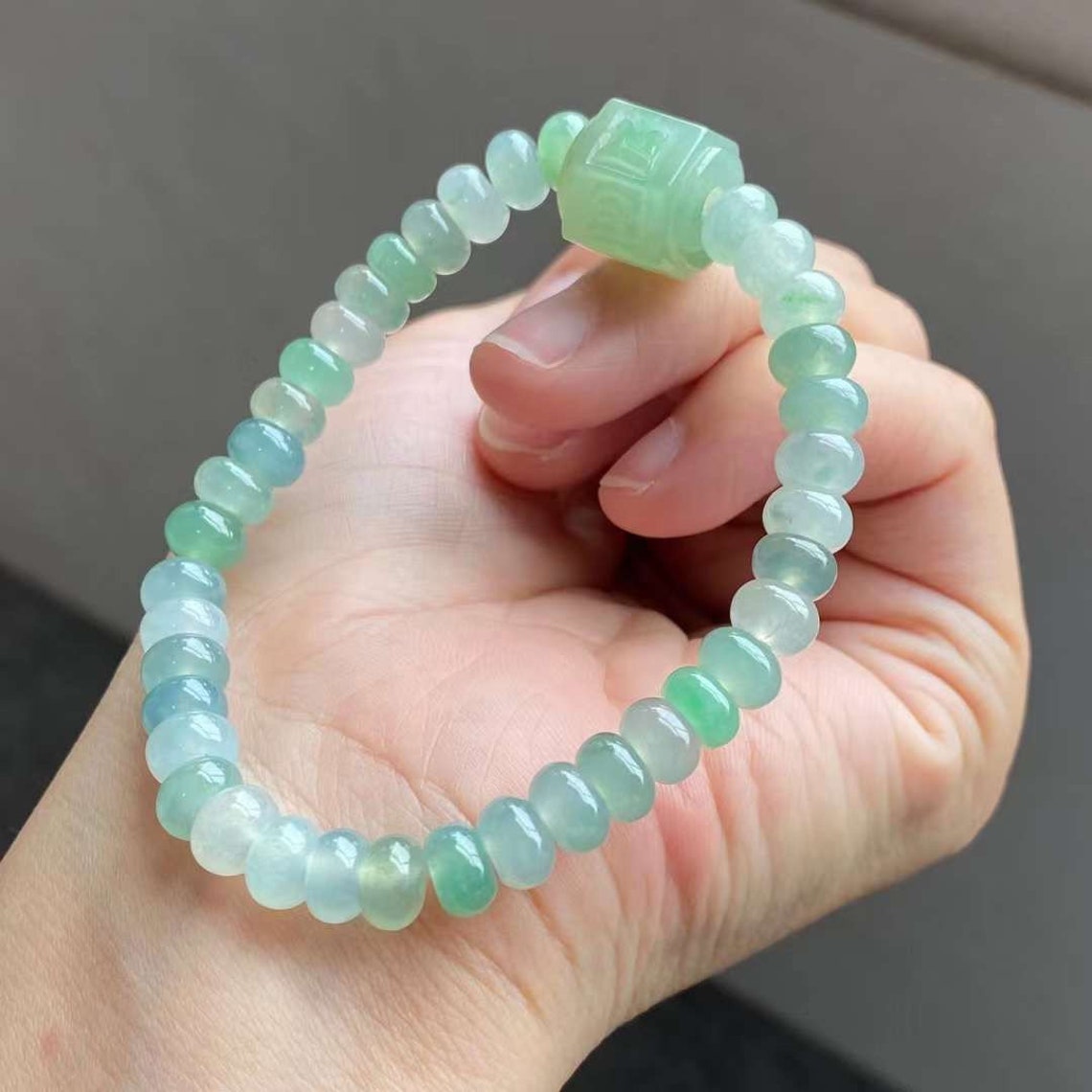 Jade Bracelet / Green / Jadeite Bead Bracelet / Type A Jade / - Etsy