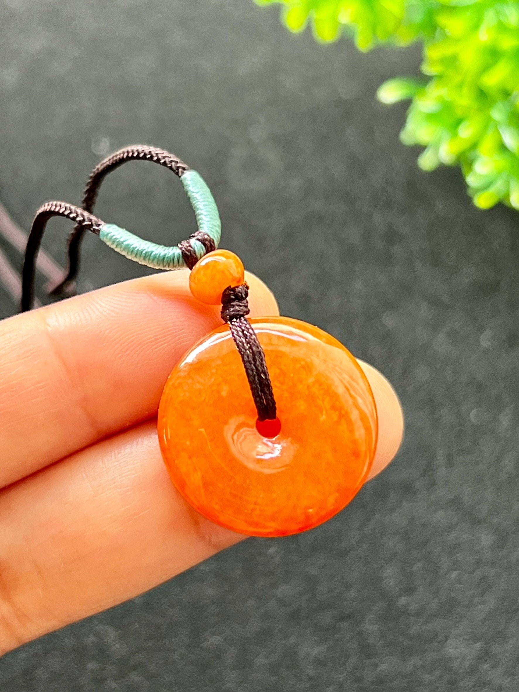 Jade Pendant Orange Type a Jadeite Natural Etsy