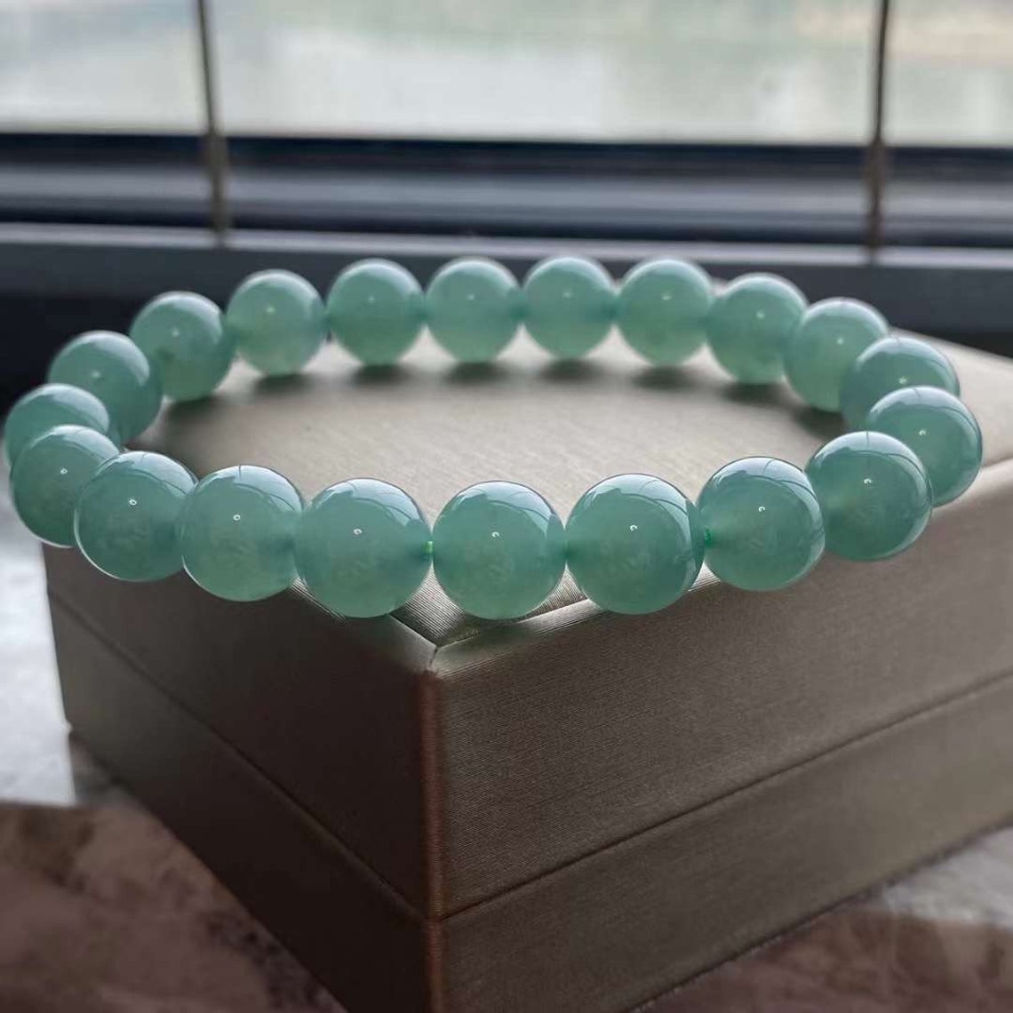Jade Bracelet / Blue Ocean / Jadeite Bead Bracelet / Type A Jade / Bead ...