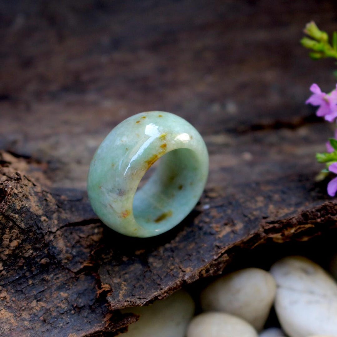 Jade Thumb Ring | US 8 | Certified Natural Jadeite Band | Type A Jade ...