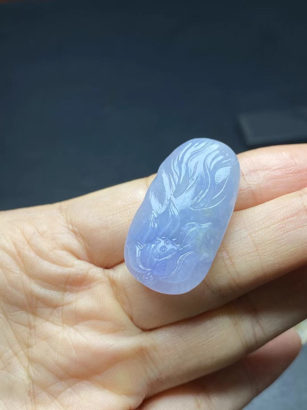 Lavender Jade Violet Lotus Pendant Natural Carved Purple Jadeite ...