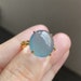 Jade Ring 18K Yellow Gold Beautiful Natural Blue Ocean Jadeite in 18K ...