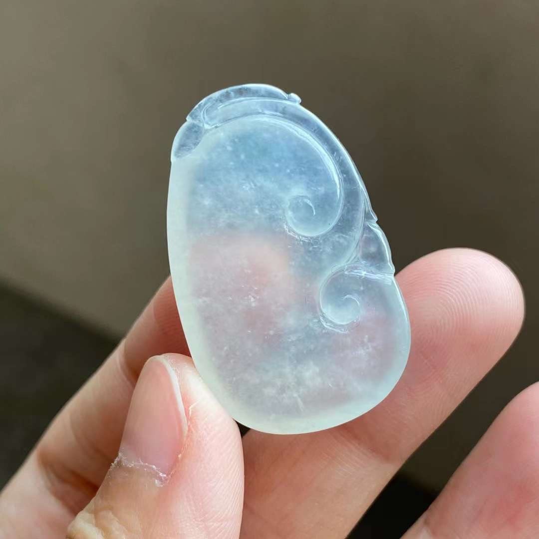 Jade Pendant Icy White Type a Jadeite Natural by the Jade House - Etsy