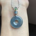 Jade Pendant 18K Solid Gold Beautiful Blue Ocean Jade Set in 18K Yellow ...