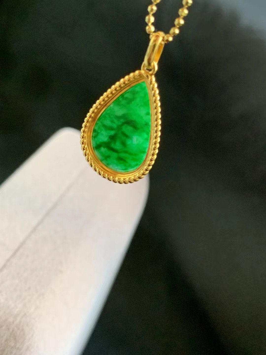 Jade Teardrop Pendant Jadeite Pendant Natural Jadeite Jade Necklace ...