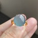 Jade Ring 18K Yellow Gold Beautiful Natural Blue Ocean Jadeite in 18K ...