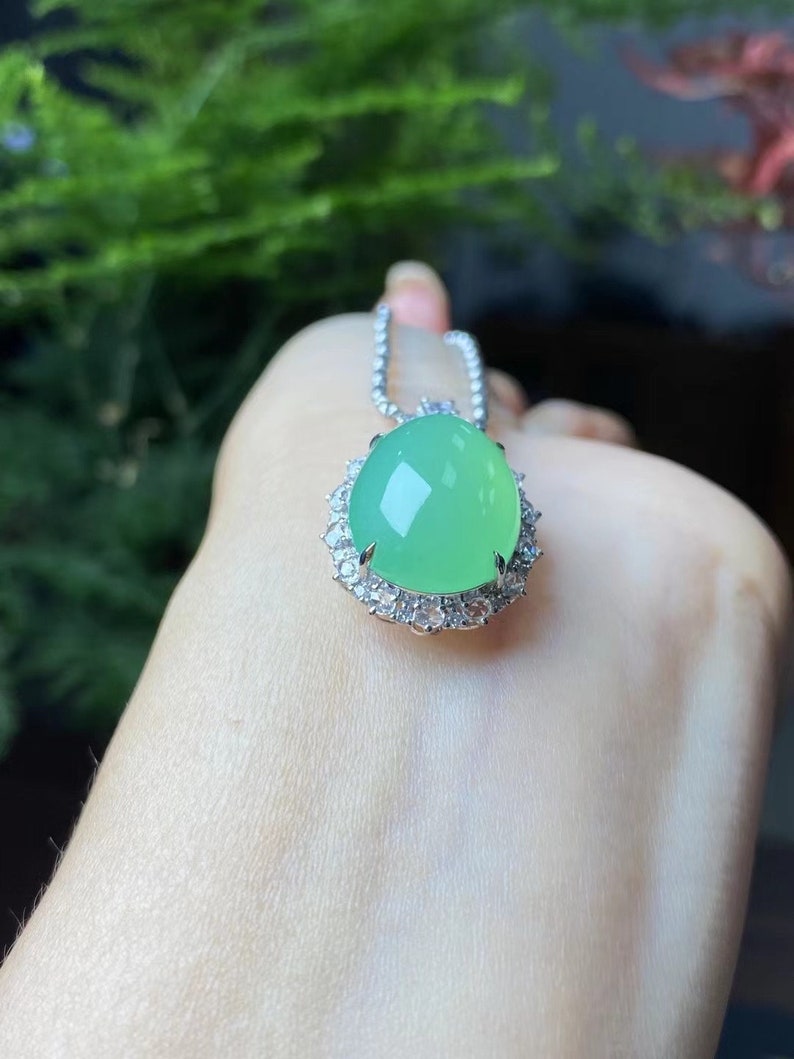 Rare Icy Jade Ring Natural Green Jadeite Pendant Interchangeable ...