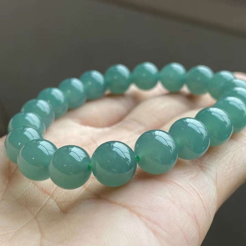 Jade Bracelet / Blue Ocean / Jadeite Bead Bracelet / Type A - Etsy