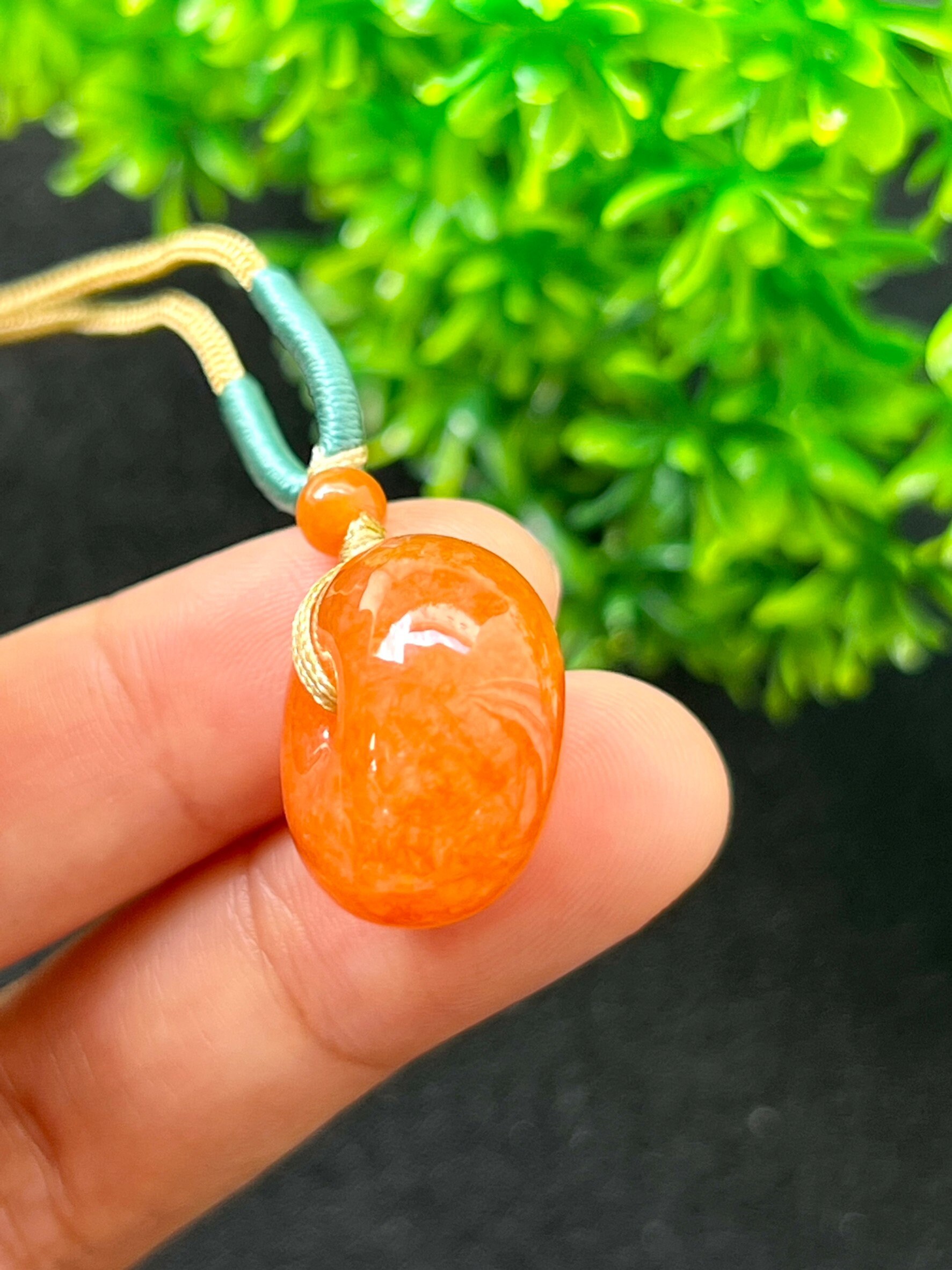 Jade Pendant Orange Type a Jadeite Natural by the Jade House - Etsy