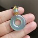 Jade Pendant 18K Solid Gold Beautiful Blue Ocean Jade Set in 18K Yellow ...