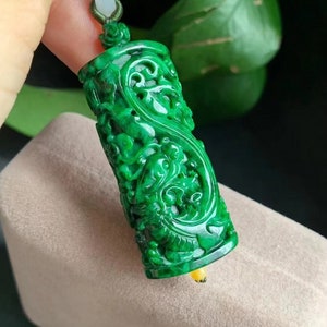 Jade Pendant Green Type A Jadeite Natural Grade A Jade Carved Pendant ...