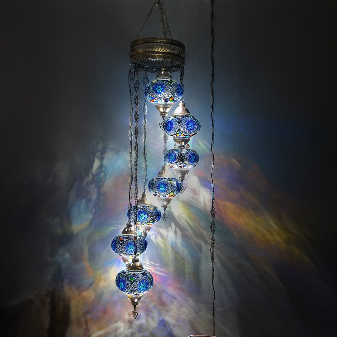 Turkish Ceiling Lamp, Turkish Pendant Lighting, Turkish Pendant Lamp, 7 ...