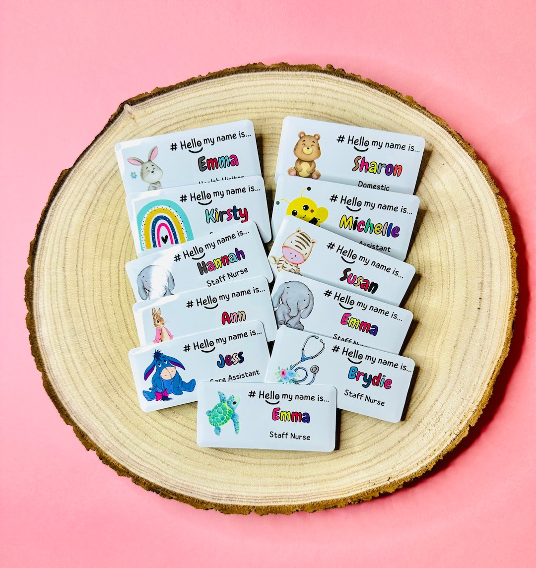 Personalised Name Badge | ID Badge | Hello My Name is Badge | NHS Badge ...