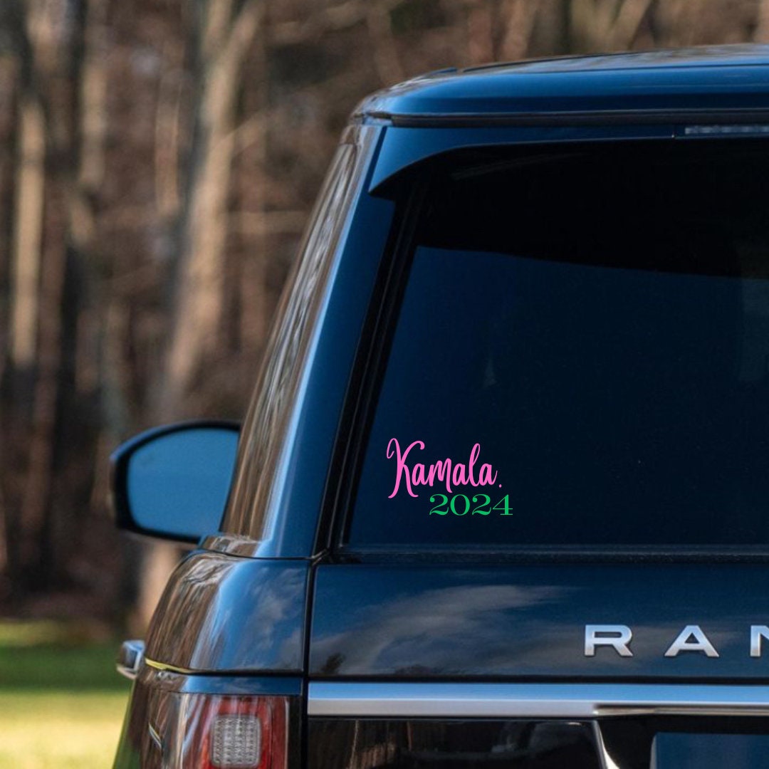 Kamala Harris Decal, Kamala Pink and Green Decal, Kamala Decal, Harris ...