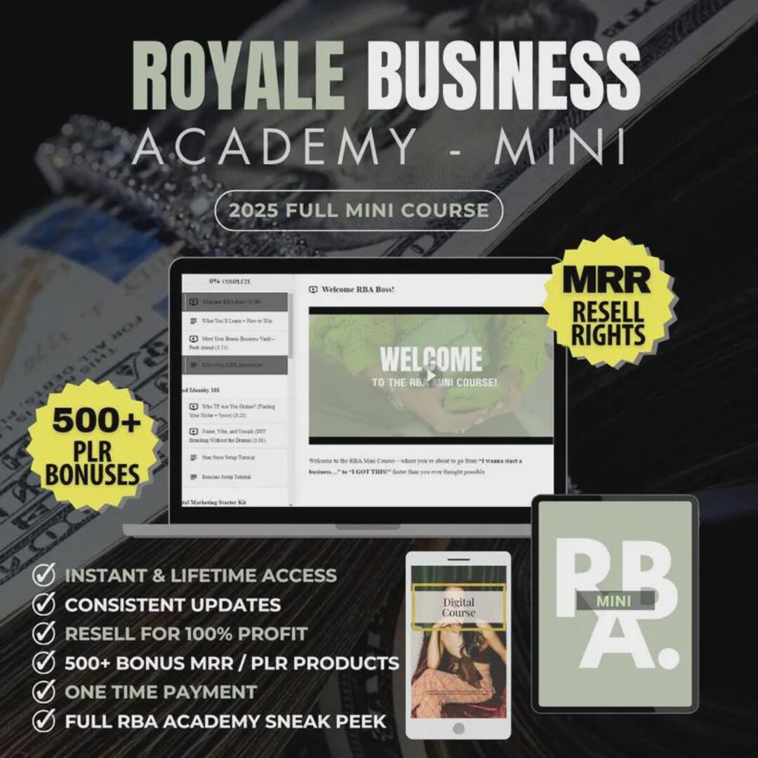 RBA Mini Course: Digital Business Starter Kit (MRR PLR) (digital ...