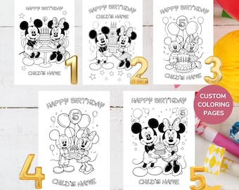 mickey mouse 1st birthday coloring pages